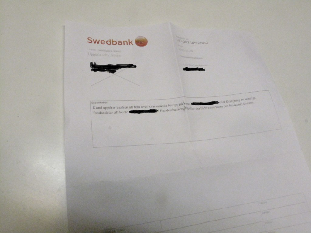 Slut med Swedbank | Dumpstringslyx